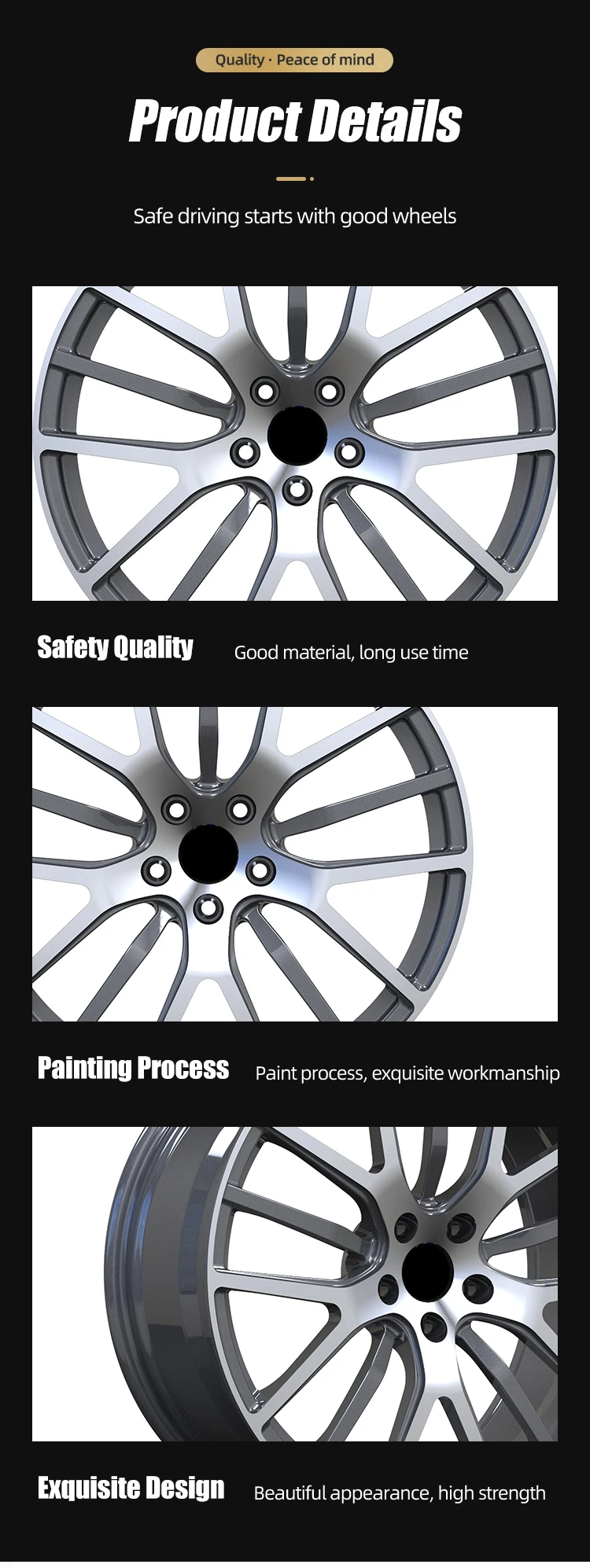 Custom 24 Inch 5x114.3 Concave Alloy Forged Chrome Wheel Rims For ...