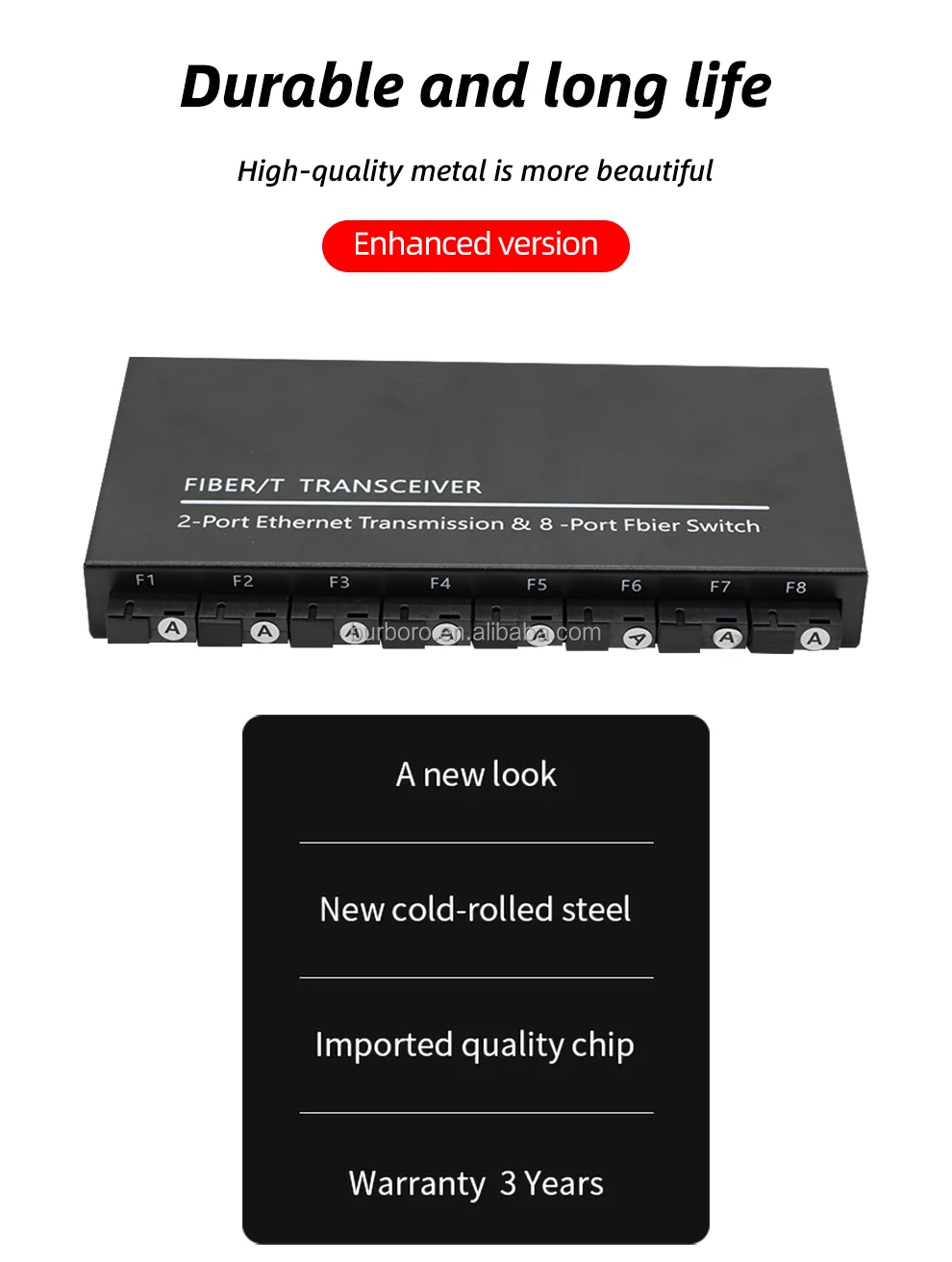 Single Mode Rj45 Optical Fiber Switch 6 Port 2 Electricity Sc Fiber ...