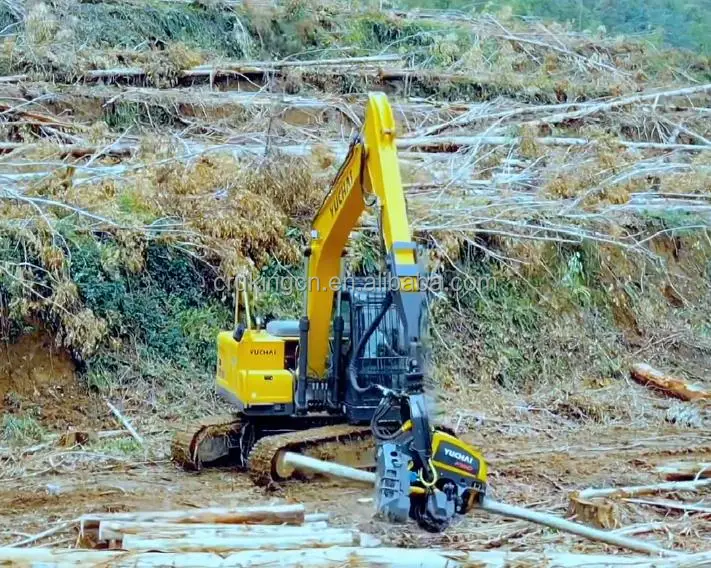 Forest Harvester Wood Cutting Head For Excavator 13 Ton Excavator ...