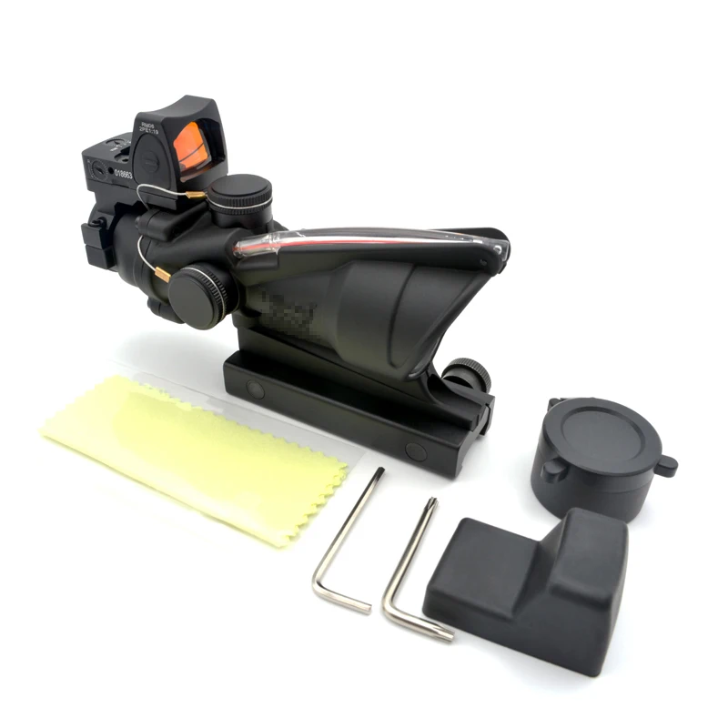 Tactical 4x32 Acog True Fiber Optic Scope Red/green Illuminated ...