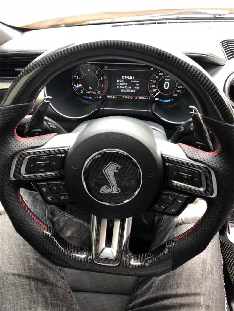 Custom Ford Mustang Carbon Fiber Custom Steering Wheel Car Steering ...