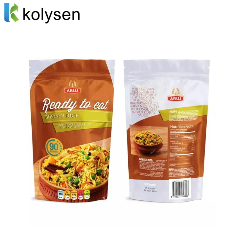 Customize High Temperature Retort Food Bag Aluminum Foil Stand Up ...