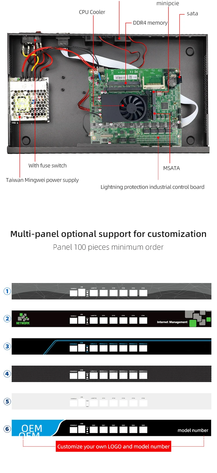 Hw 6 Port Firewall 1u Rackmount Server Pfsense Firewall Router Support ...