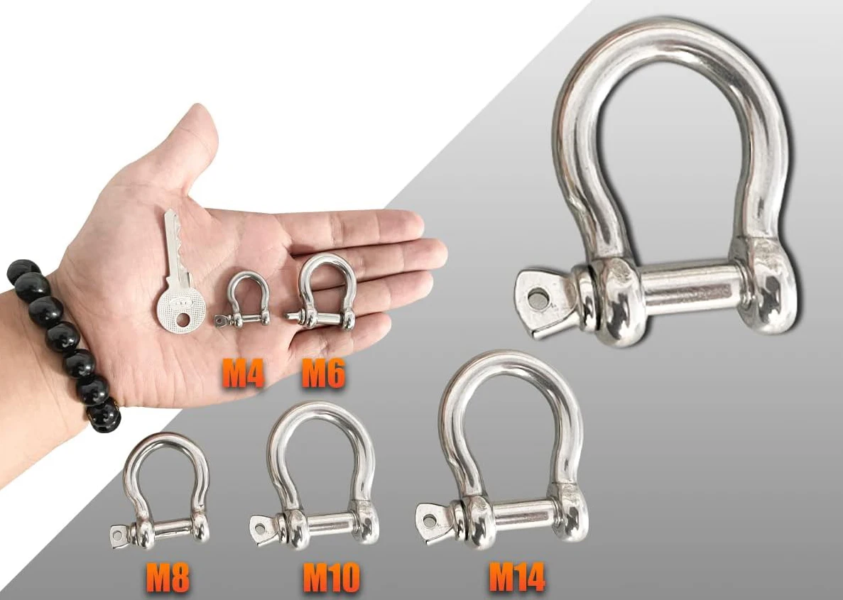 Stainless Steel Shackle Marine Grade Anchor Shackle 5/16 Inch 3/8 Inch ...