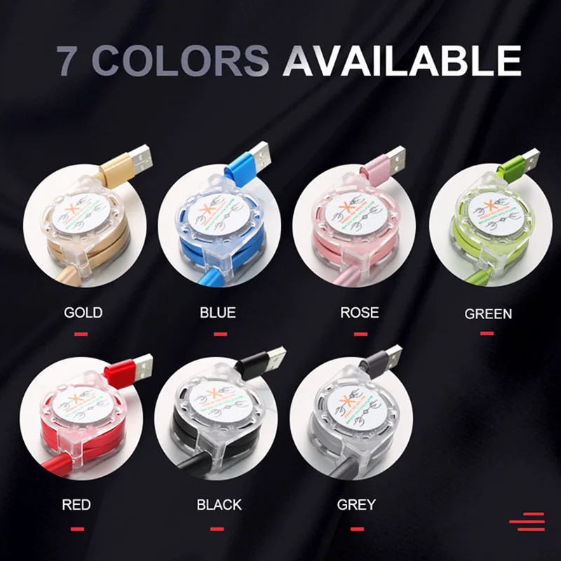 Customizable 3-in-1 Retractable USB Charging Cable for Phones ...
