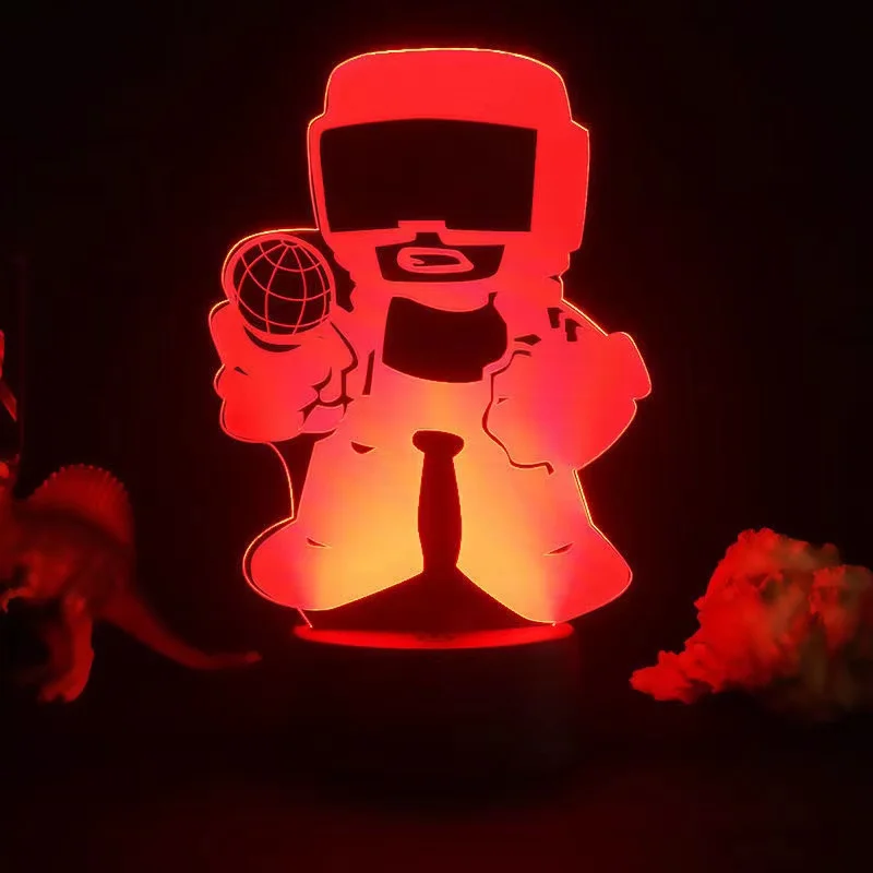 Friday Funkin FNF 3D Illusion Anime Lamparas Acrylic Table Desk Lamp