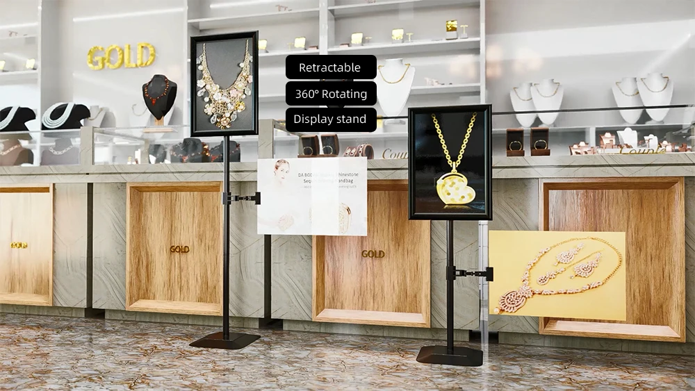 Cydisplay A4 Adjustable Poster Stand Floor Standing Sign Holder Sign ...