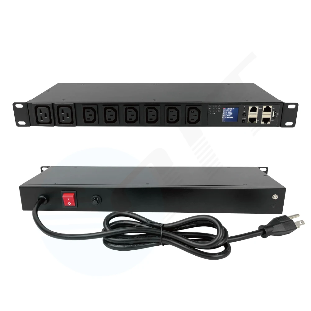 19 Inch 8 Ports Smart PDU Remote Control Network Server Rack Metered ...