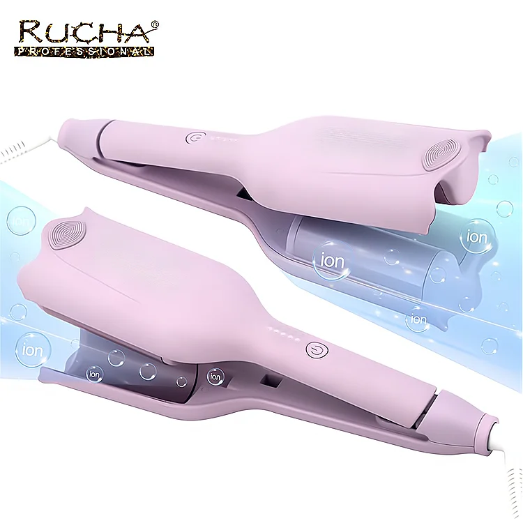 Twins 2 Barrel Hair Waver Egg Roll Beach Wave Hair Curler Negative Ion ...