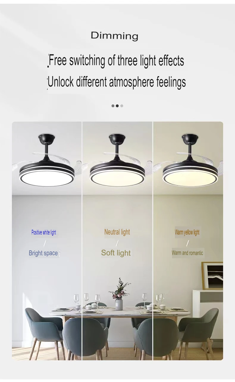 Modern Led Ceiling Fan With Remote Control Light Up Your Living Room ...