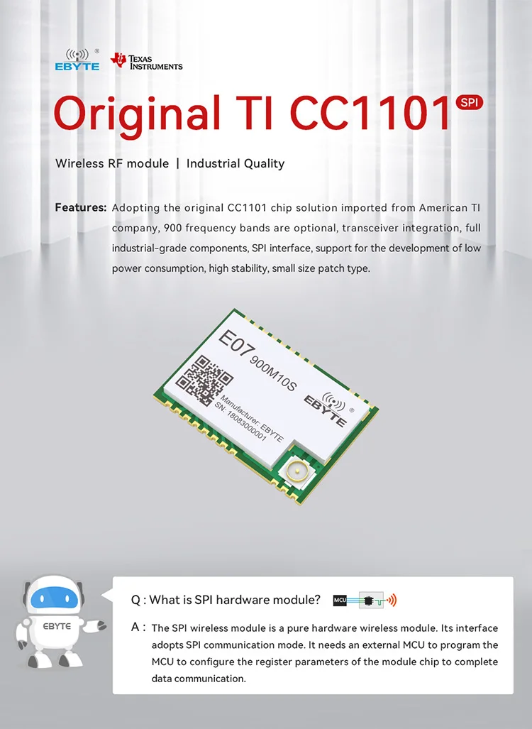 Small Size Smd Wireless Rf Transceiver Module 1.2km Low Consumption ...