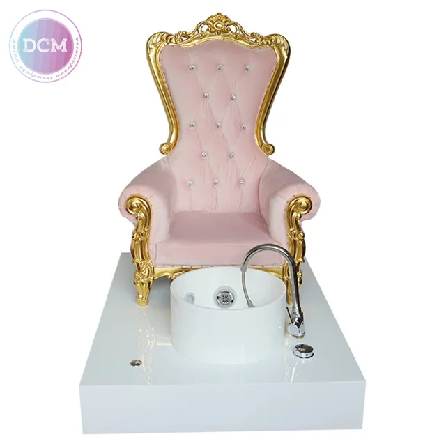 Queen Throne Little Girl Spa Chairs Mini Pedicure Chair for Pedicure ...
