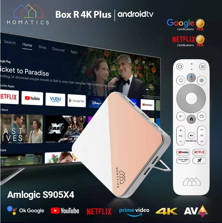 FICEP Homatics Box R Plus TV Box 4K Android 11 with Dual Wifi6