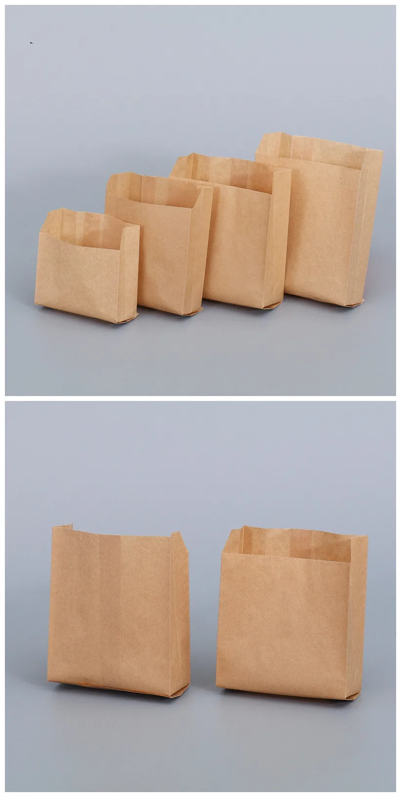 Custom Logo Glassine Waxed Paper Bags Disposable French Fries Fried ...