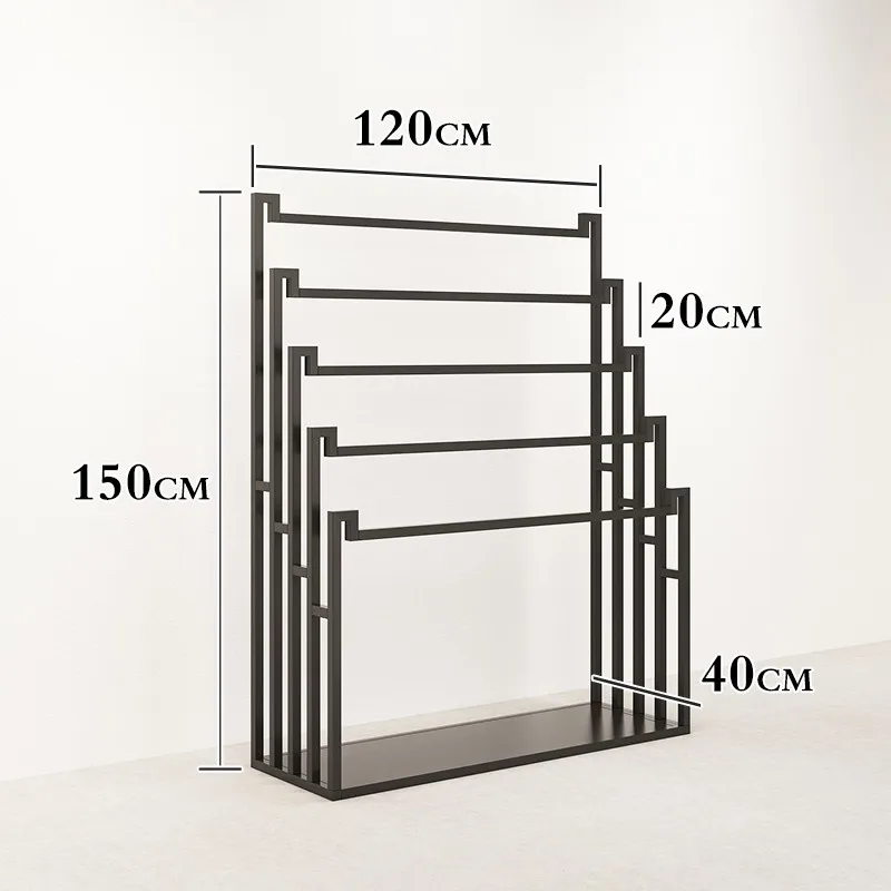 Boutique Fabric Store Shelving - Elegant Scarf Display Rack