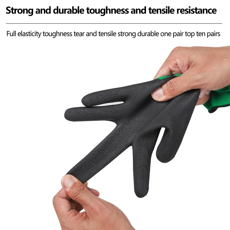 Sunnyhope Thirteen Needle Latex Foam Gloves Anti-Slip Garden Work ...