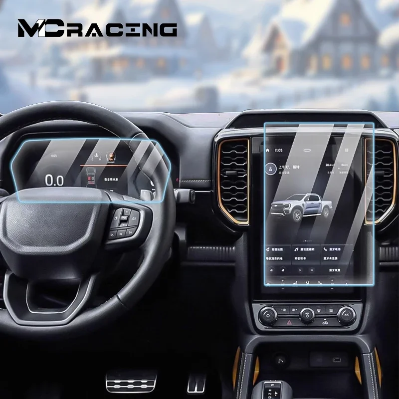 Ford Ranger Raptor 2023 2024 HD TPU Tempered Glass Screen Protector ...