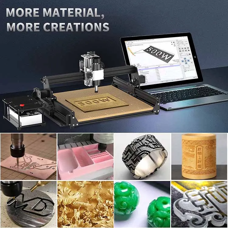 Lingyue 500w Mini Cnc Milling Machine For Wood & Acrylic - 3 Axis, Oem