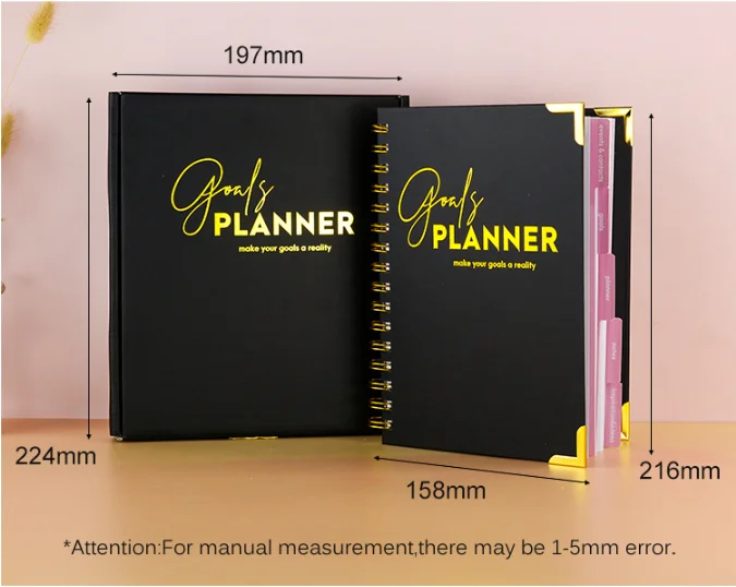 Daily Weekly Priority Planner Custom Logo Diaries Agenda Hard Cover ...