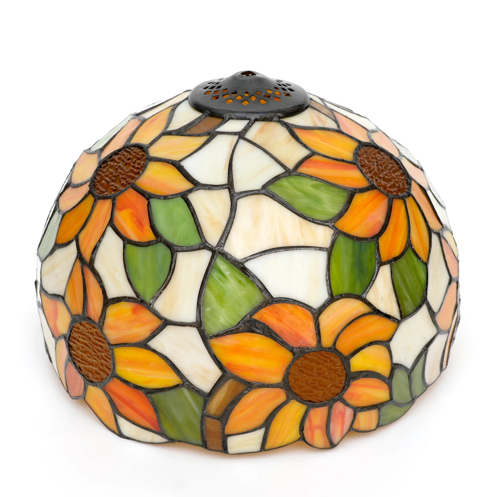 Sunflower Stained Glass Lamp Shade Replacement Only 12Inch Tiffany ...