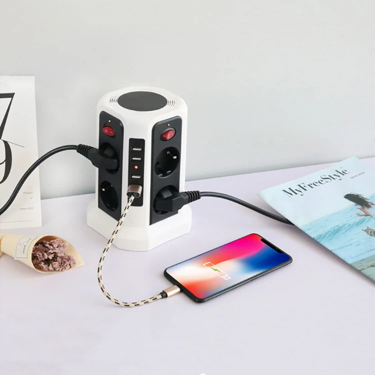 OEM Wireless Power Strip - 9 Outlets & USB Charging Ports