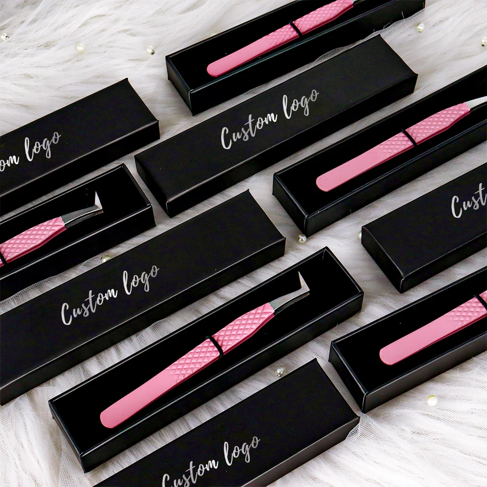Private Label Wholesale Best Selling Volume Eyelash Tweezers Fiber Tip ...