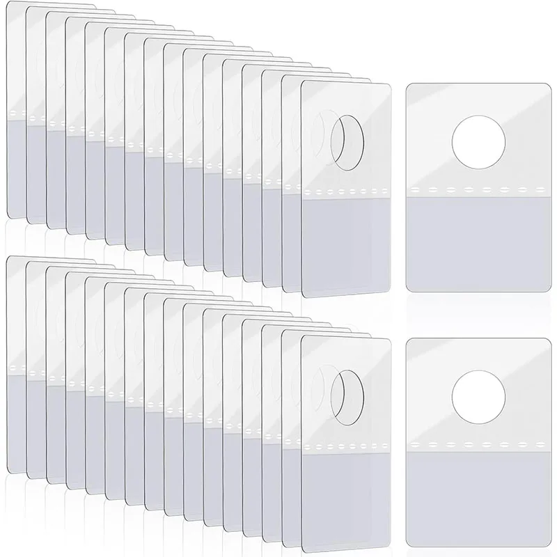 Custom Round Hole Hang Tags Heavy Duty Display Hang Tabs Self-adhesive ...