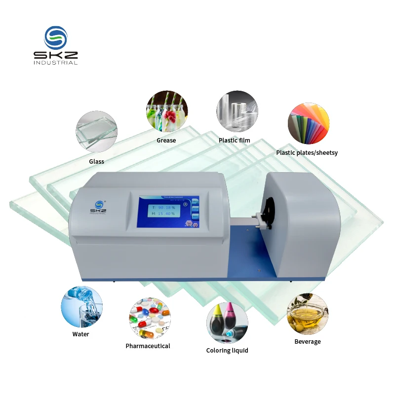 SKZ120C benchtop digital measurement glass transmittance haze meter ...