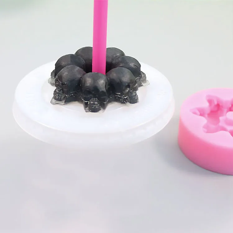 Skull Resin Silicone Straw Topper Molds For Straws - Buy Skull Mold ...