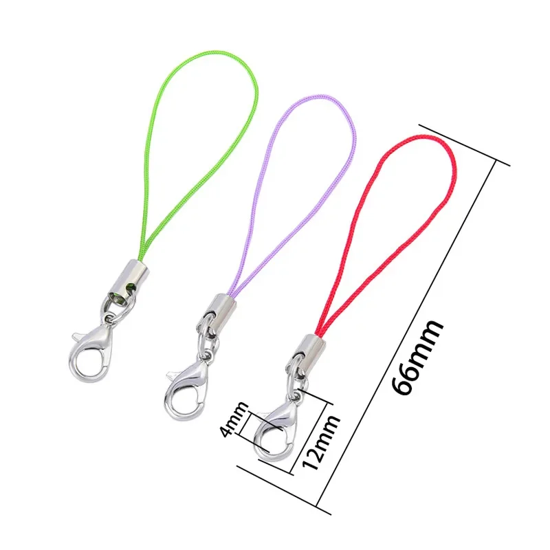 100pcs Lanyard Lariat Strap Cords Lobster Clasp Keychain Hooks Mobile ...