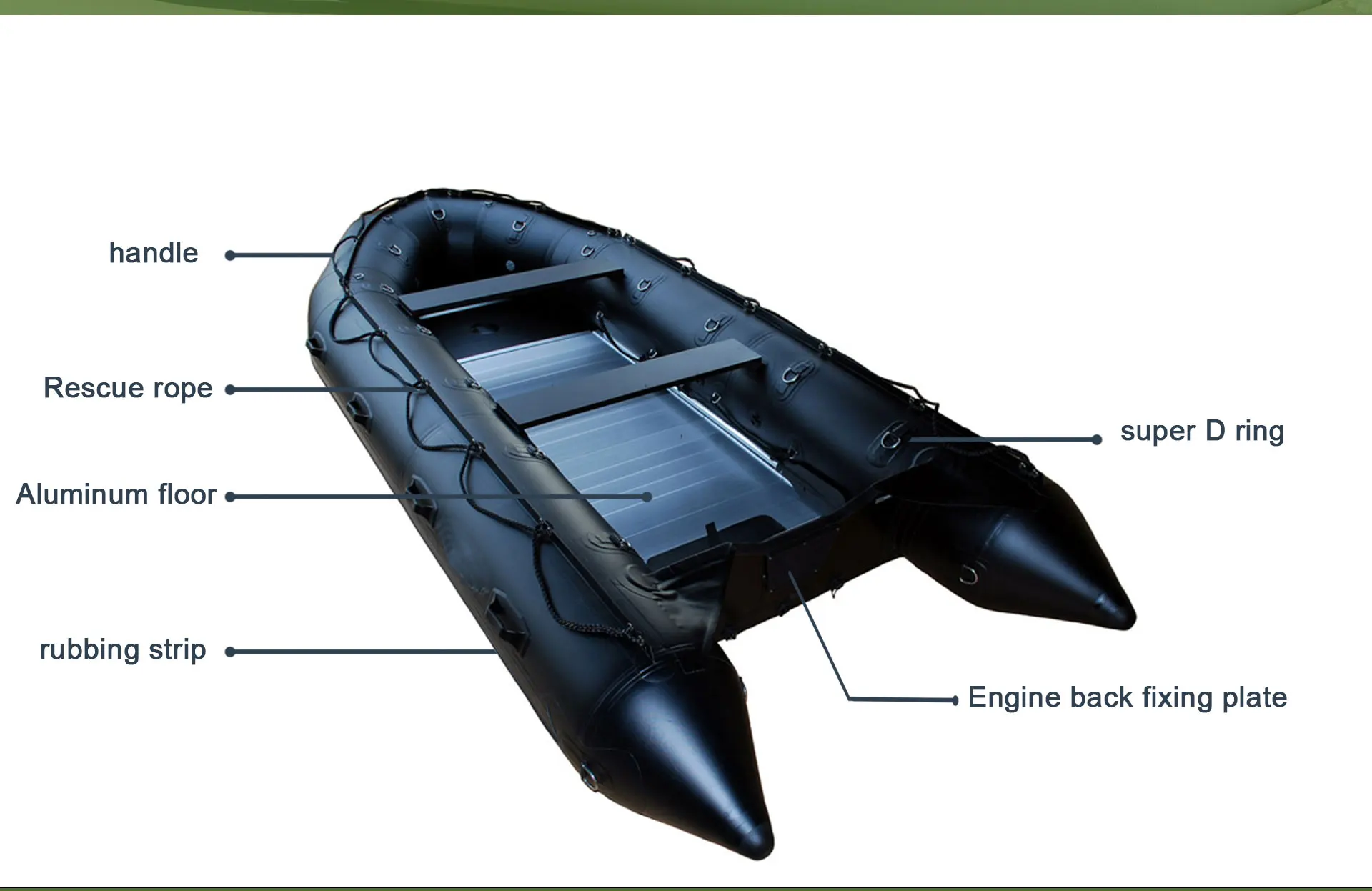 270cm V-shaped Rubber Boat Inflatable Fishing Boat With Motor - Buy ...