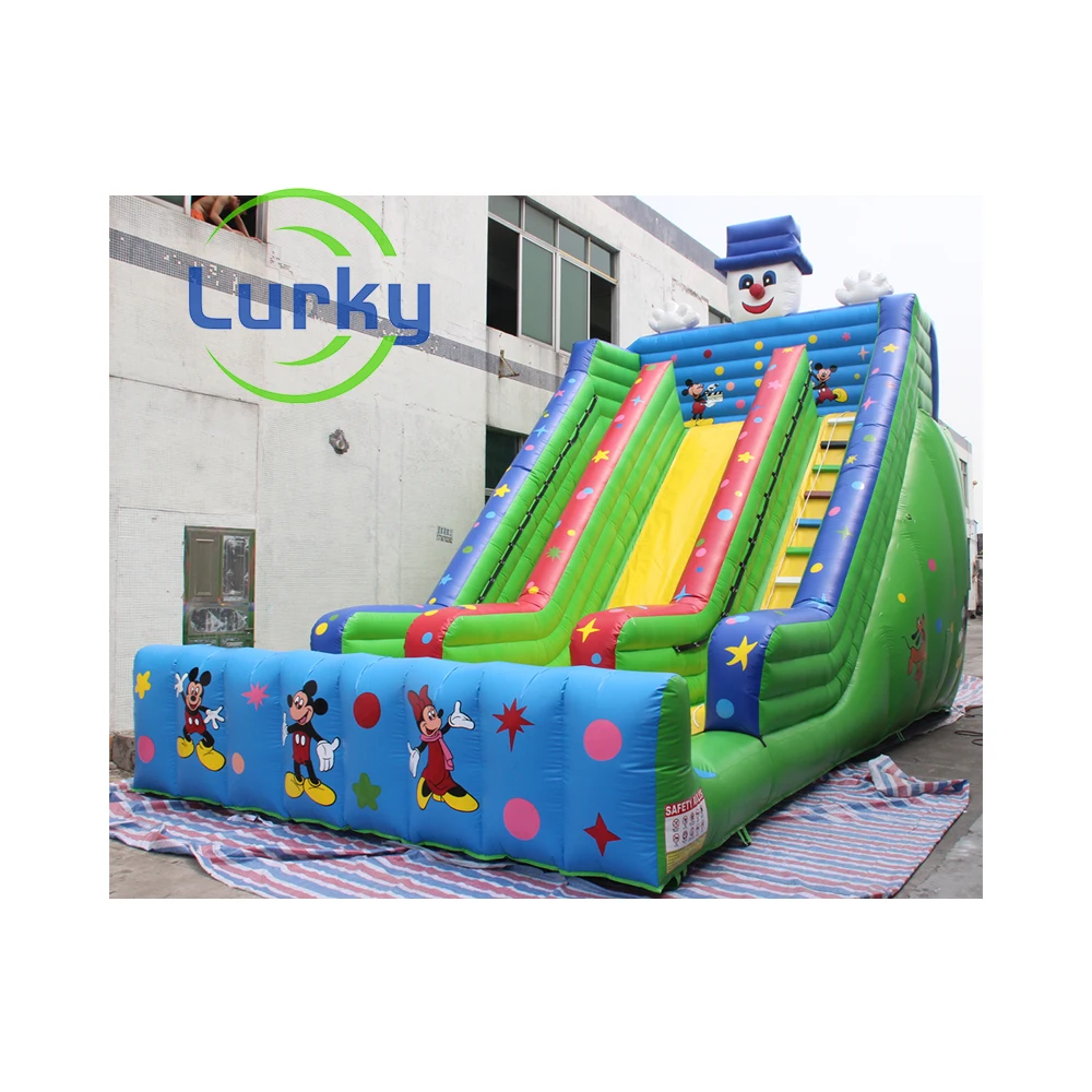 Inflatable Dry Cartoon White Man Slide For Adult And Children - Buy ...