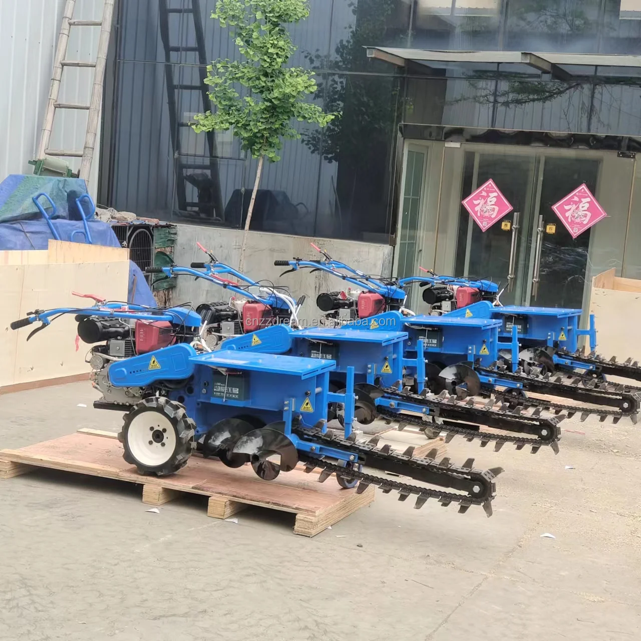 Semi-automatic Pipeline Table Trencher Machine Digger Chain Type ...