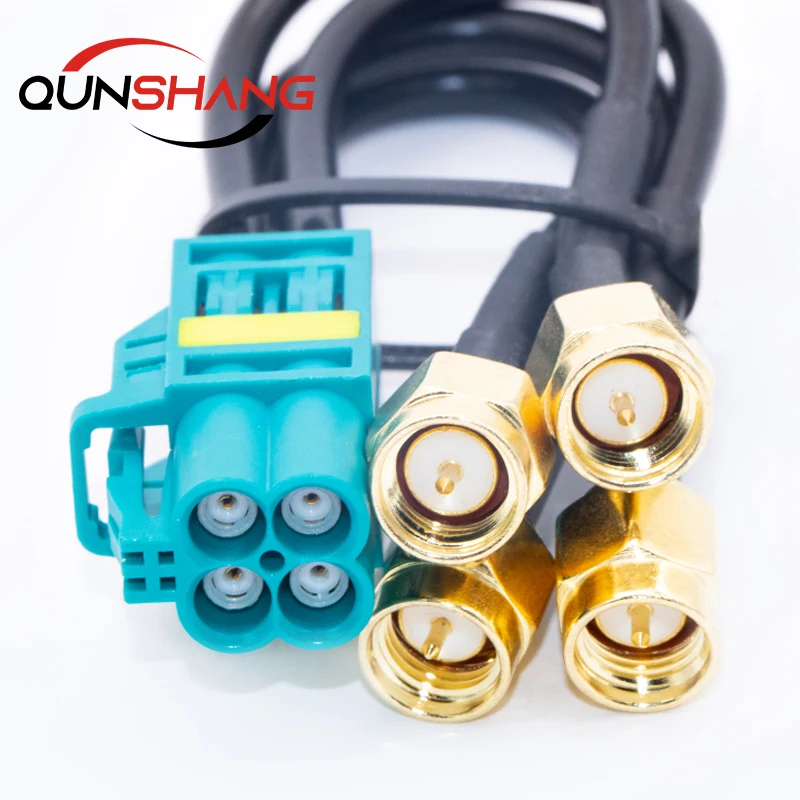 4 In 1 Automotive Coaxial Cable Universal Water Blue Female Mini Fakra ...
