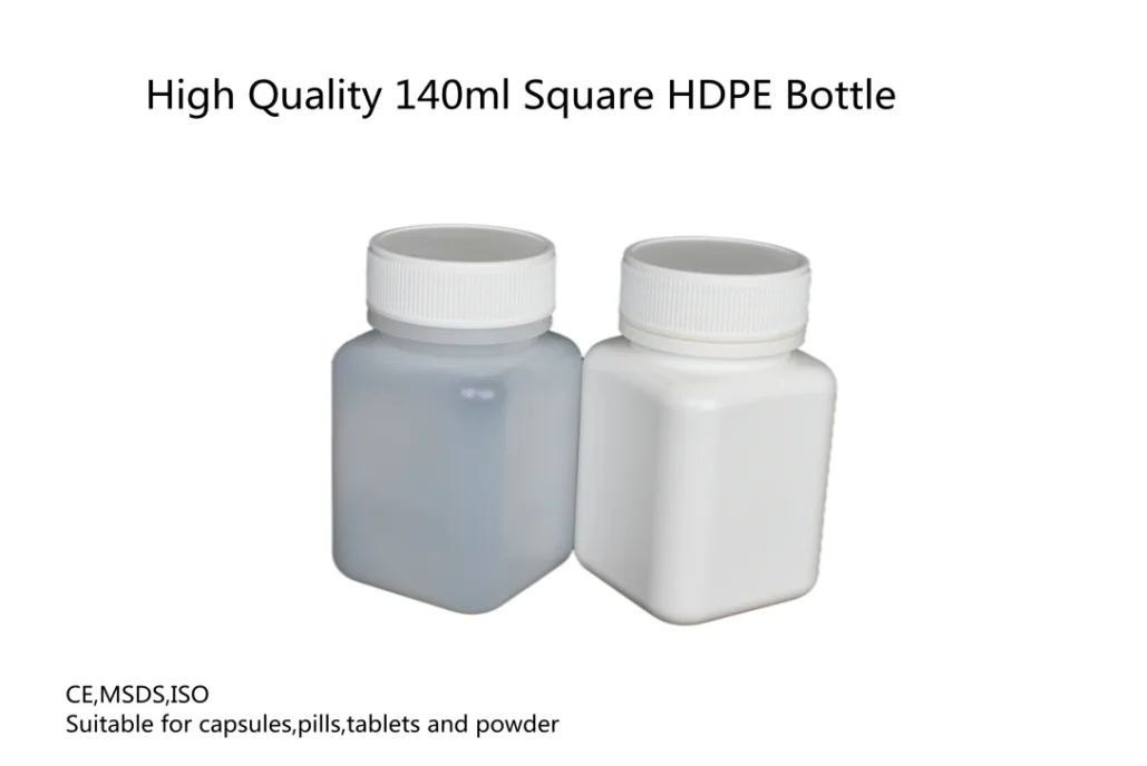 140cc 140g 140ml Small Hdpe Square Plastic Capsules Pill Bottles Medicine Bottles - Buy High ...