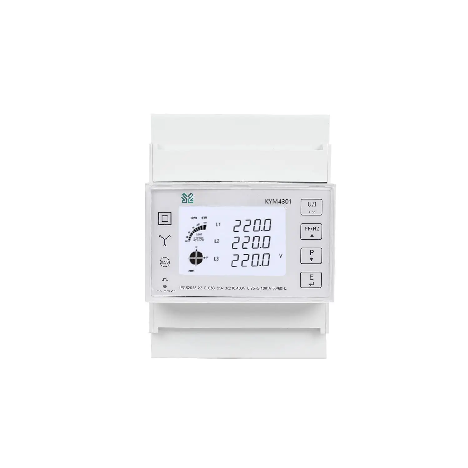 100A MID Three Phase RS485 Modbus Multi-tariff Energy Meter Power Meter ...