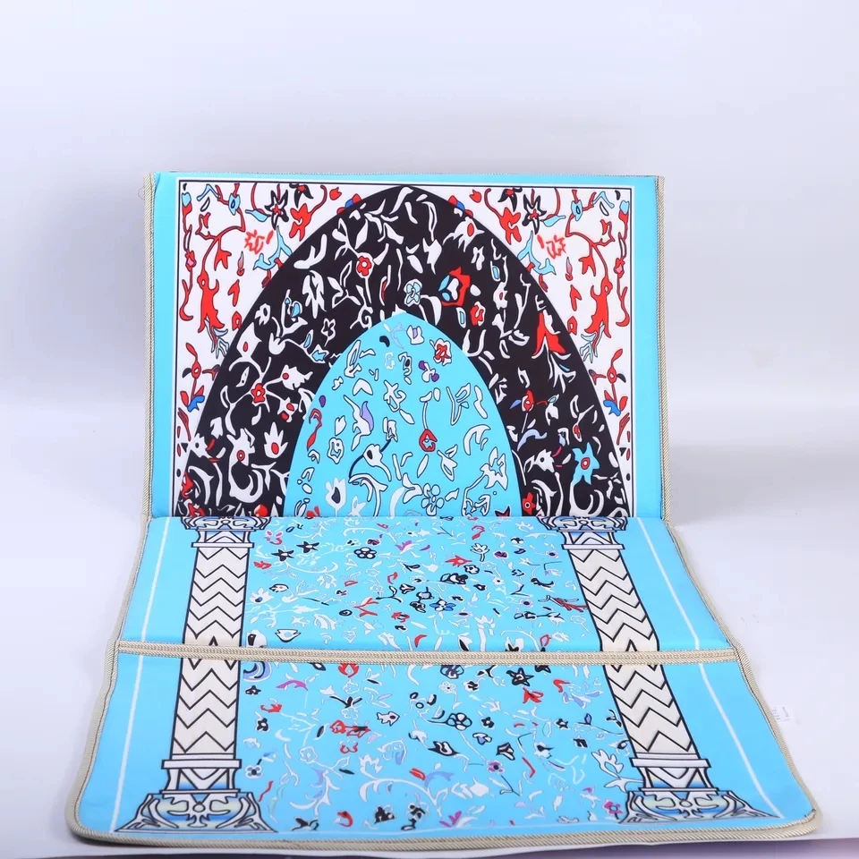 Foldable Prayer Mat with Backrest - Perfect for Travel
