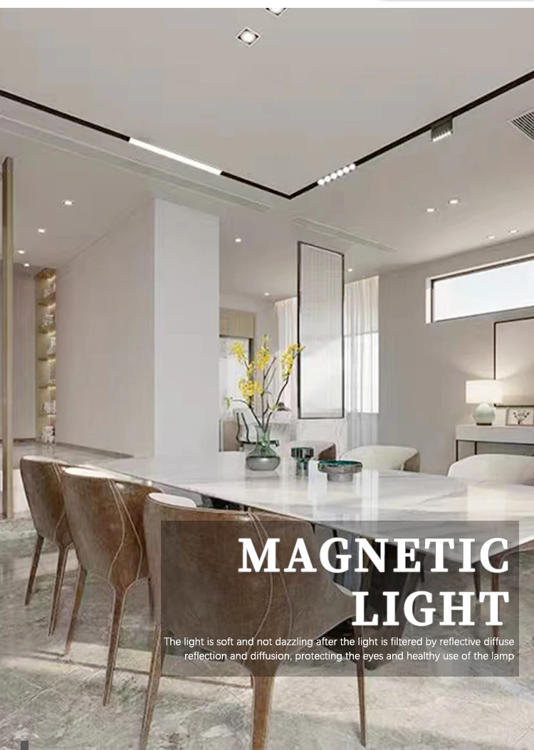Magnetic Track Light Aluminum Magnetic Lamp For Living Room Office ...