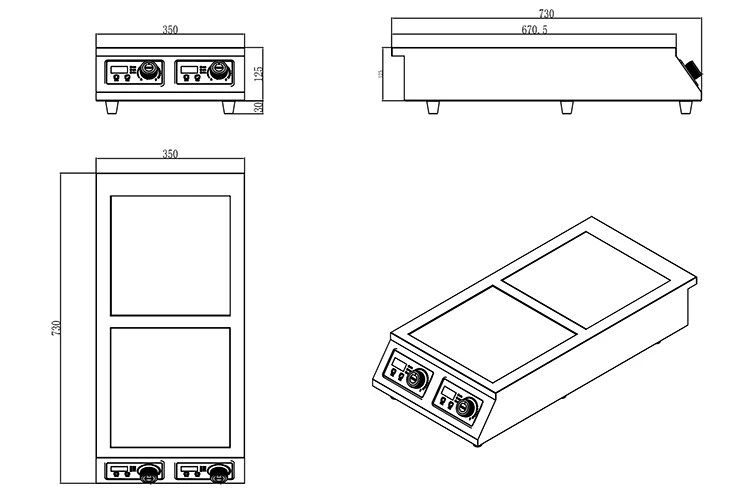 3000W Double Burners Induction Cooker - Efficient Cooking