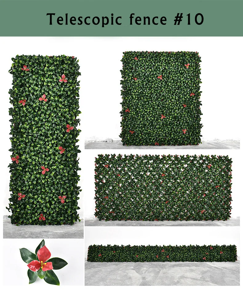 Wholesale Artificial Green Leaf Plant Flower Fence Extensions