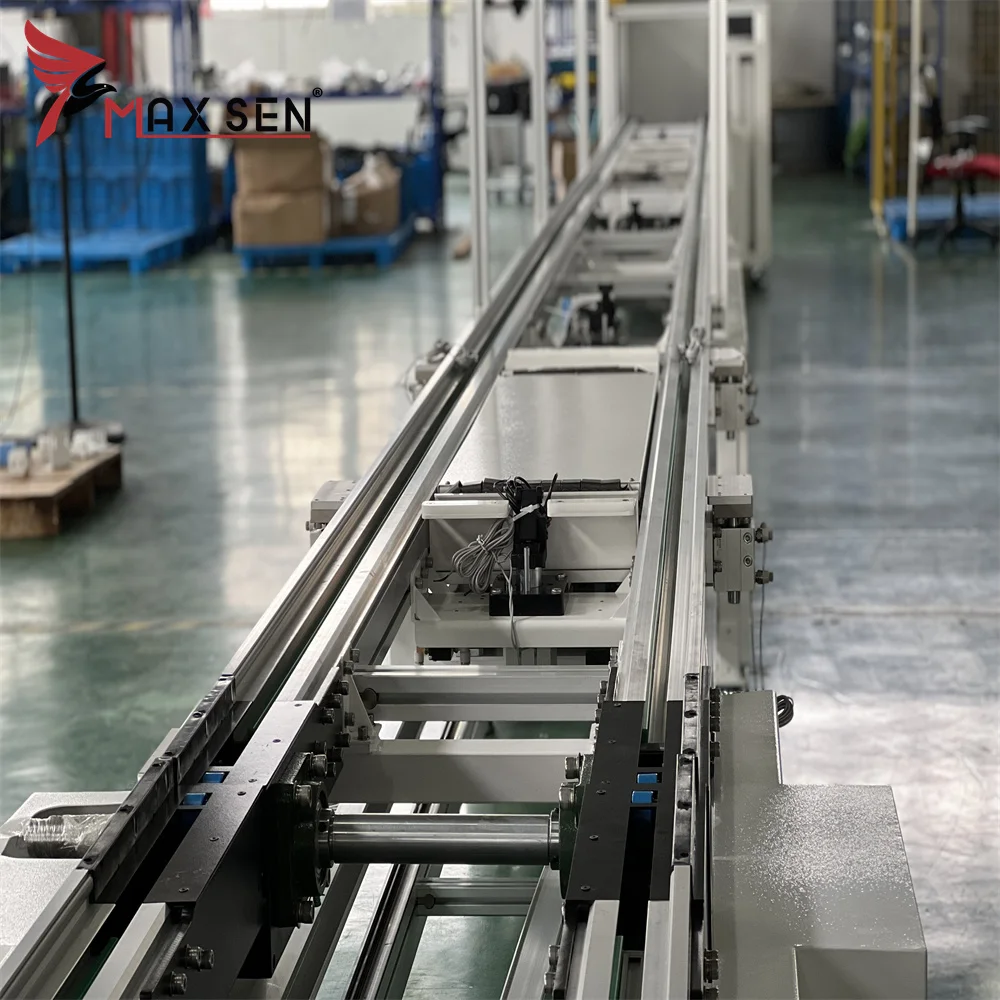 Aluminum Frame Toothed Chain Pallet Conveyor Double Speed Chain ...