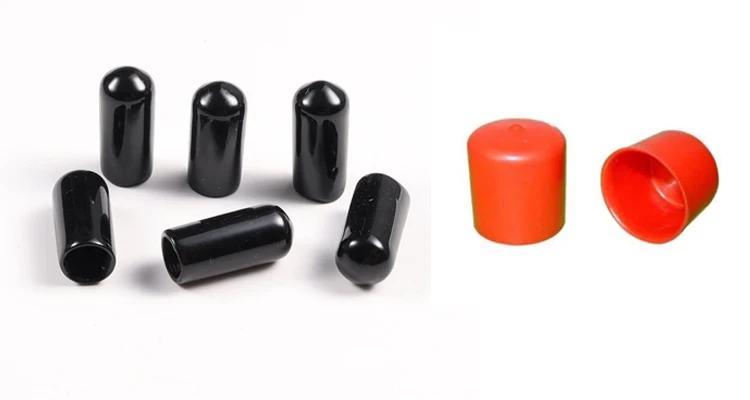 Custom 5MM 6MM Cap Rubber Tips PVC Patch Round Black Silicone Plastic ...