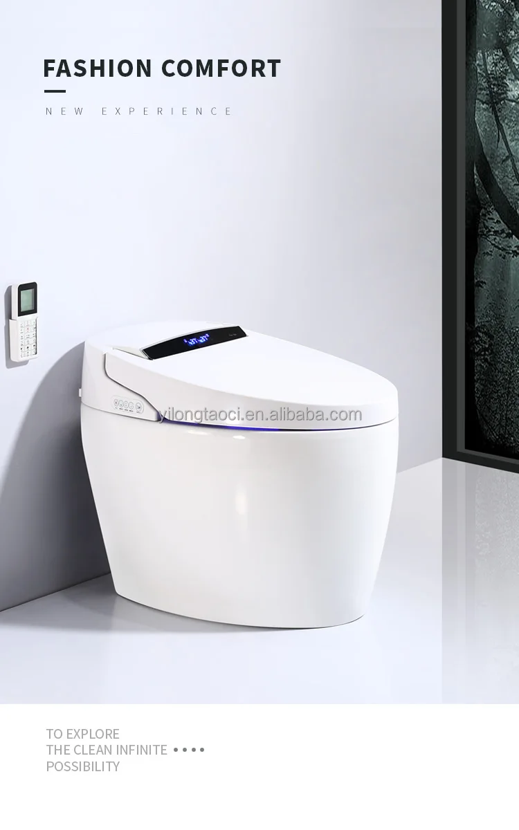Popular Sanitary Ware Floor Mounted Intelligent Toilet Bowl Automatic ...