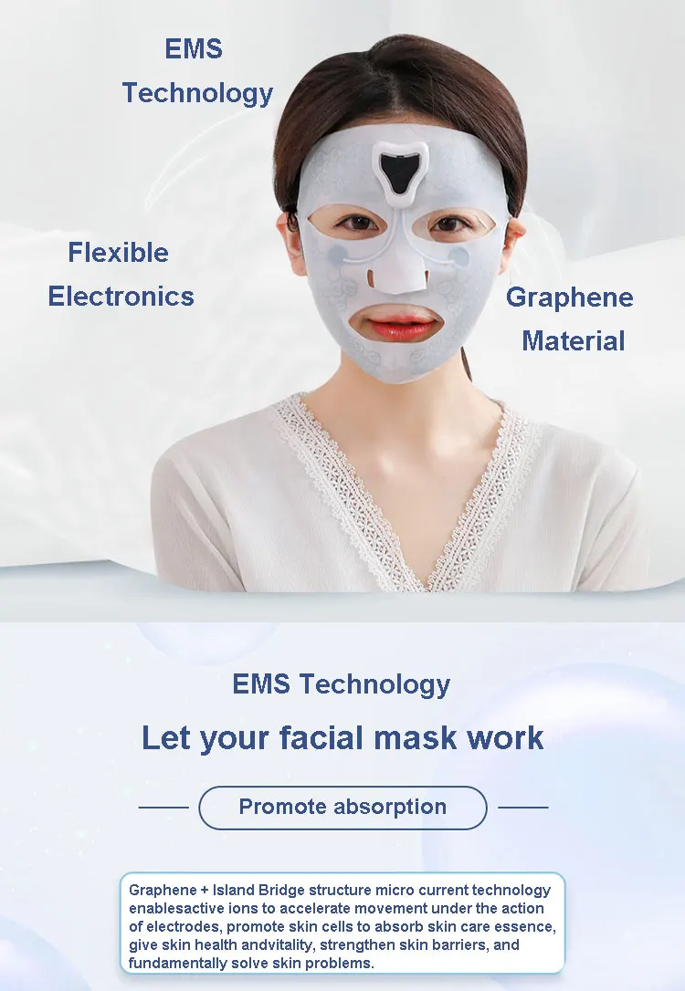 Ems Mask Skin Tightening Spa Beauty Mask Anti-aging Facial Lift Silicon ...