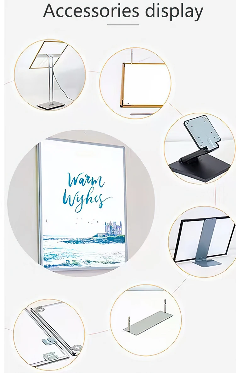 Advertising Customize Aluminium Signboard Led Guide Panel Poster Frame ...