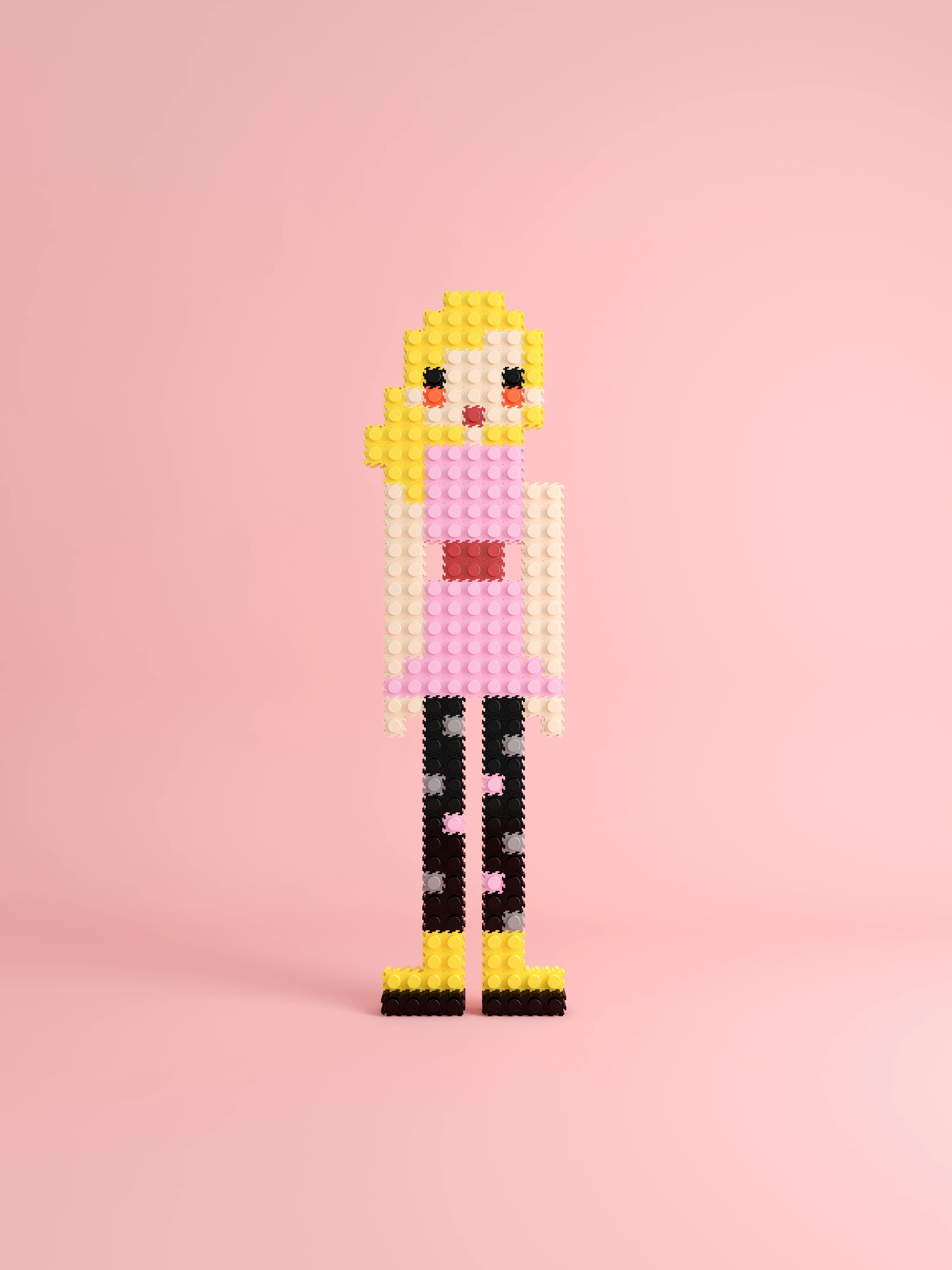 Puzzle Brick 2d Pixel Art And 3d Construction Compatible With The Brand ...