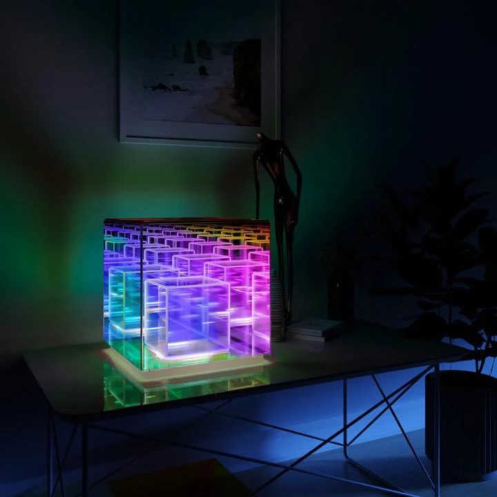 Modern Bedroom Decorated Rainbow Colorful Acrylic 3d Infinity Cube Lamp ...