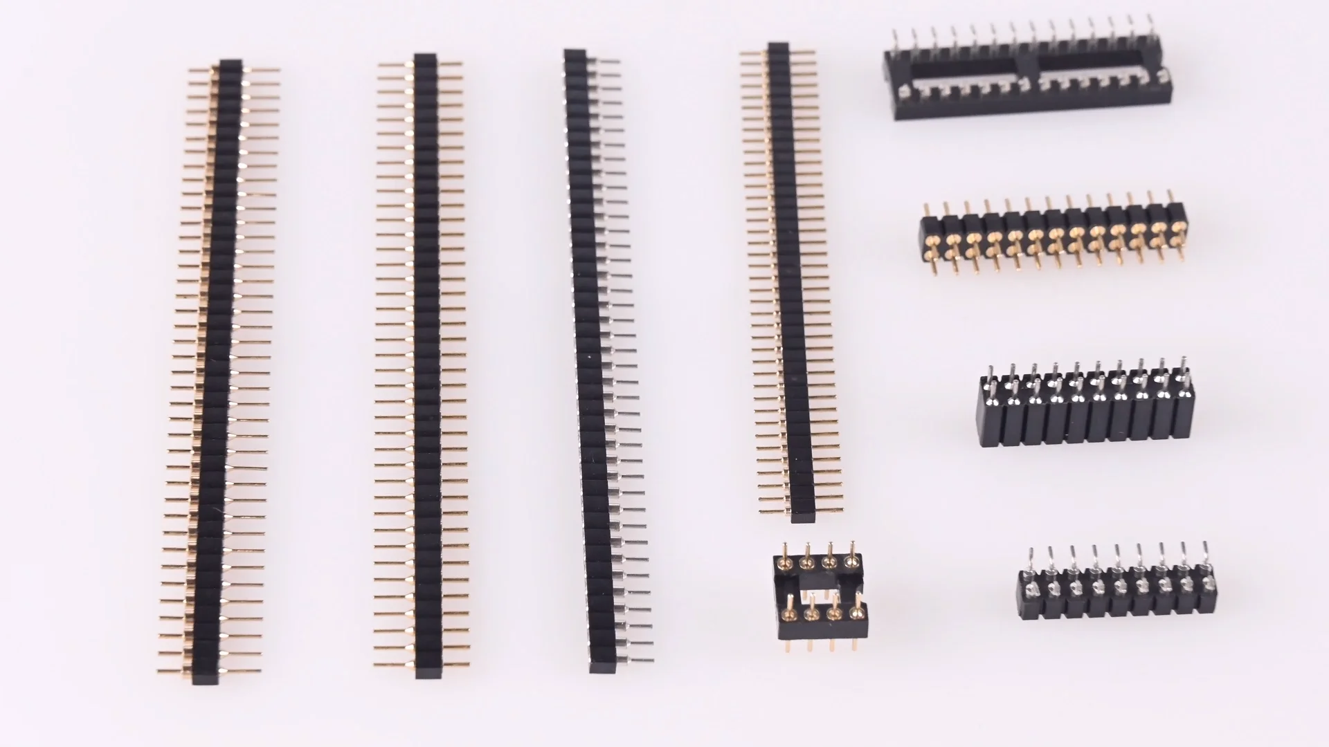 Jiln 2.54mm Ic Socket Machined Pin Connector Smt Straight Round Pin ...