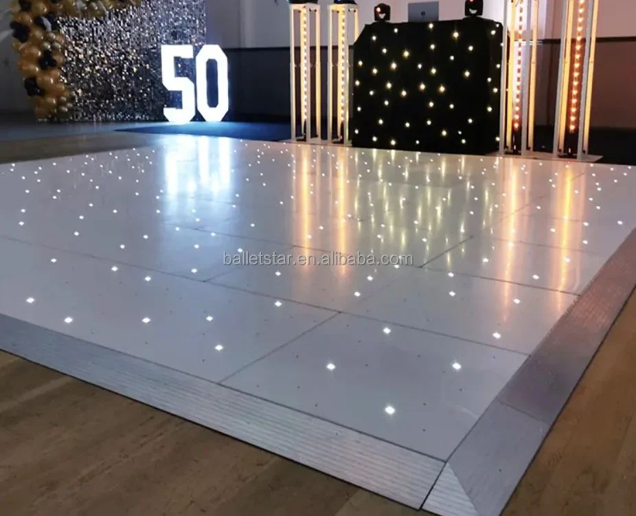 Portable Luminous White Color 4ftx4ft Diy Led Dance Floor For Wedding ...