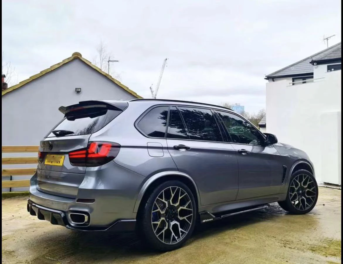 새로운! X5 F15 블랙 워리어 스타일 바디 KITFRONT 립 리어 디퓨저 스포일러 사이드 스커트 X5 F15 안면 성형 ...